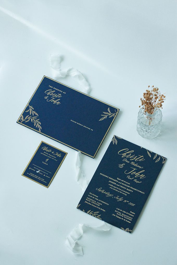 Christi & John Wedding Invitation | Calligraphy By Mercia | Bridestory