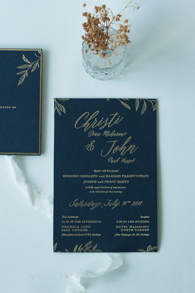 Christi & John Wedding Invitation | Calligraphy By Mercia | Bridestory