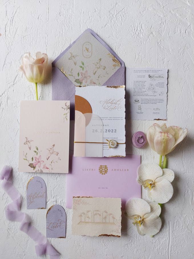 Sangjit Invitations & Keepsake invitations for A + L | Lovebirdstories ...
