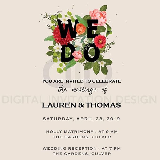 Lauren & Thomas by Digital Invitation Design | Bridestory.com