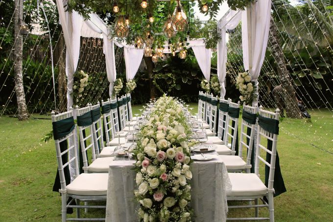Intimate Wedding Decoration at Kayu Manis Resto by Bali Wedding Planner ...