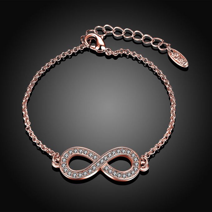 TIARIA Infinity Diamond Bracelet Perhiasan Gelang Emas dan Batu Berlian ...