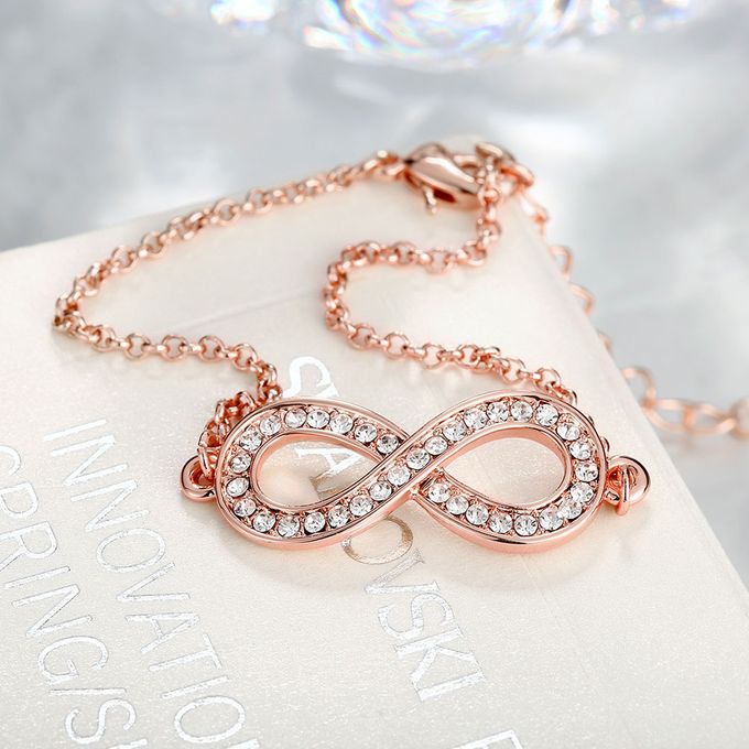 TIARIA Infinity Diamond Bracelet Perhiasan Gelang Emas dan Batu Berlian ...