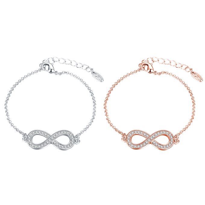 TIARIA Infinity Diamond Bracelet Perhiasan Gelang Emas dan Batu Berlian ...