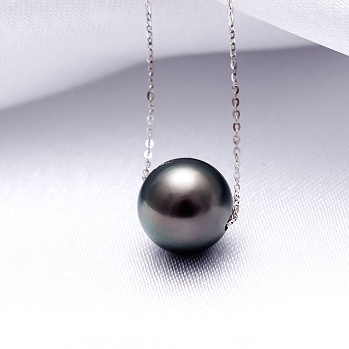 Tiaria Black Pearl Tahiti Necklace Perhiasan Kalung Emas dan Batu ...