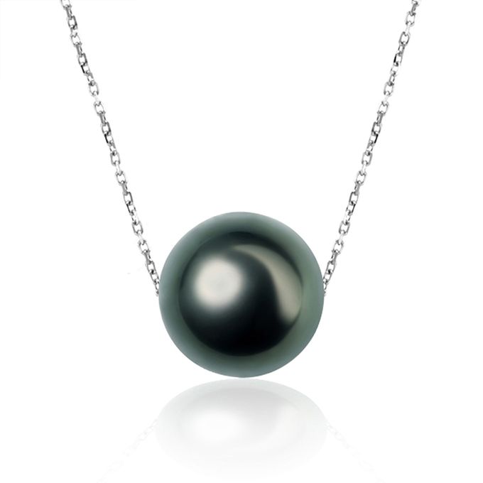 Tiaria Black Pearl Tahiti Necklace Perhiasan Kalung Emas dan Batu ...