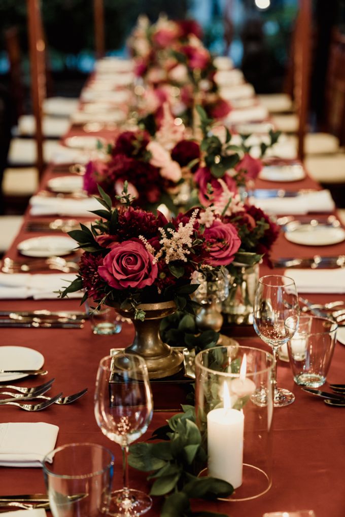 Seductive Marsala Wedding theme Decoration by Tirtha Bali | Bridestory.com