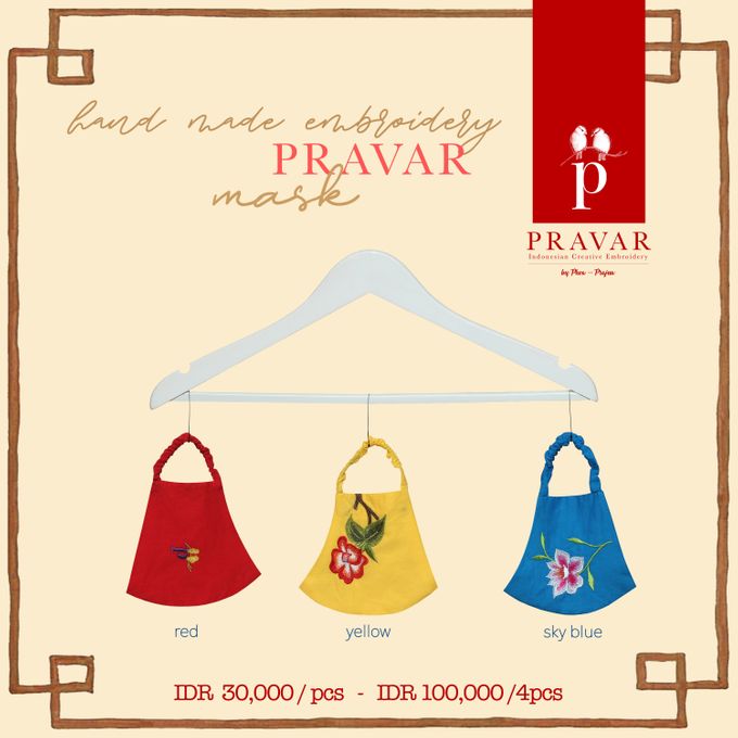 MASKER KAIN PRAVAR HAND MADE EMBROIDERY | PRAVAR.EMBROIDERY | Bridestory