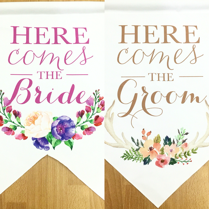 Here Comes the Bride Flag by dydx Bride | Bridestory.com