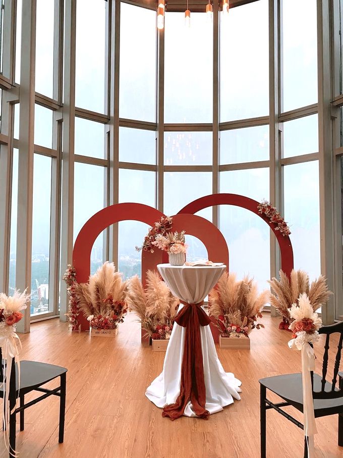 Terracotta Themed 1-Atico Wedding at Orchard ION Sky by Lily & Co ...