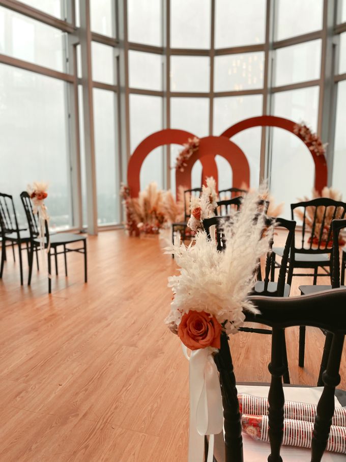 Terracotta Themed 1-Atico Wedding at Orchard ION Sky by Lily & Co ...