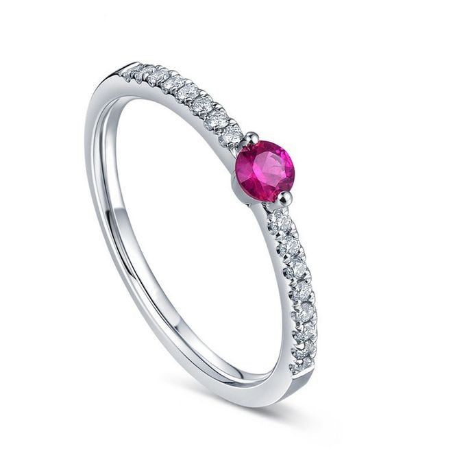 Radiant Ruby Diamond Ring | TIARIA | Bridestory
