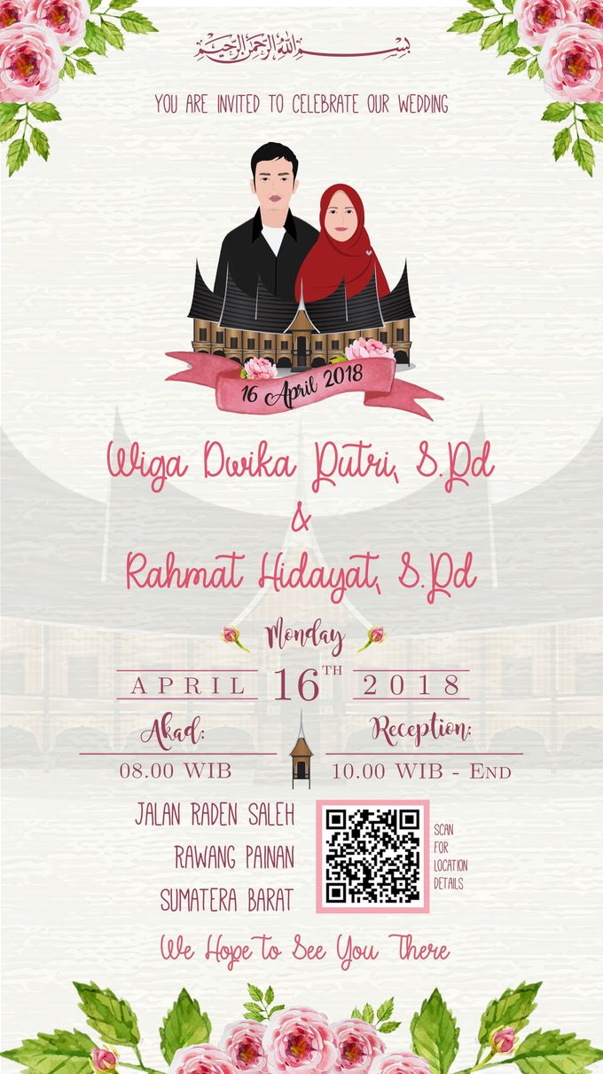 Static Digital Invitation by Zekabila | Bridestory.com