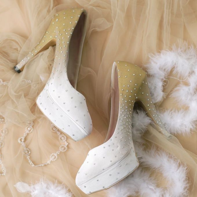 SEPATU PLATFORM WEDDING STARLIGHT WHITE-GOLD - Wedding Shoes - Sepatu ...