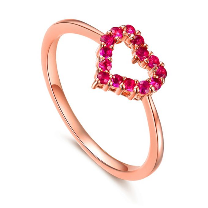 Flawless Heart Ruby Ring | TIARIA | Bridestory