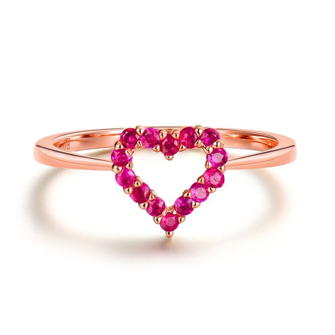 Flawless Heart Ruby Ring | TIARIA | Bridestory
