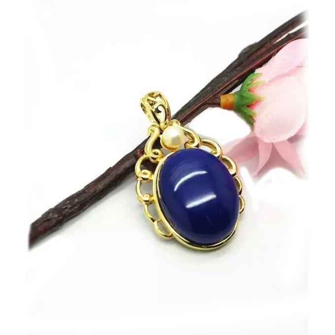TIARIA BLUE AKIK STONE PENDANT | TIARIA | Bridestory